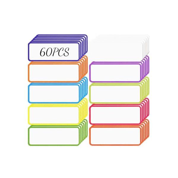 セット内容 ：60個セット 10色x6枚 。全10色のカラーバリエーションで、どこに置いても目立つこと間違いなしです。 素材 ：高品質のナノ層とPFTで作られており、優れた光沢と柔軟性を備えており、長期間の使用や頻繁な書き込みと消去の後でも...
