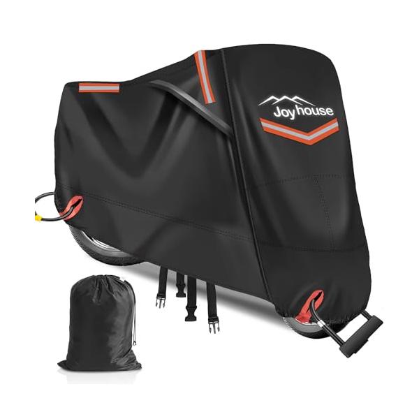 420D厚手&amp;バイクカバー 2025年新版バイクカバーは高品質の420Dの厚手素材を使用し、撥水加工、防水シームシーリング加工を施しております。二重縫製により強度も増しており、UVカット、防雨・防雪にも対応しております。風雨や日差し...