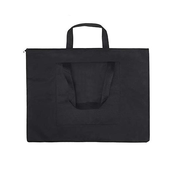 素材：キャンバス　サイズ：約 高さ53cm*幅66cm　ポケットサイズ：31.5cm*31cm　マチがないですが、A2サイズの画板やファイルの厚さを考慮してください。A2サイズのファイルや図面などの収納にぴったりな収納ケースです。耐久性があ...