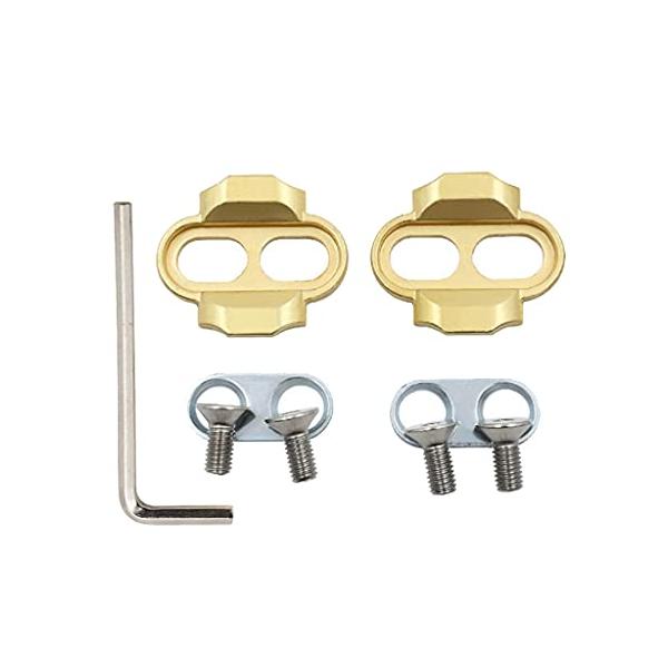 オプションのガスケット/シムシート2個と取り付けが簡単なネジ4個が付属ほとんどの2ボルトマウンテンバイクシューズに対応高強度真ちゅう製-頑丈、耐久性、防錆性、軽量6度のト/ 15/20度のリリース角度エッグビーター、キャンディー、スマーティ...