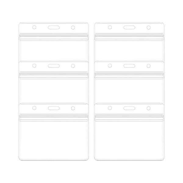 商品仕様 寸法すんぽう：9.5*8.1CM。材質：PVC。数量：6枚入り、横型。 繰り返し使用 繰り返し折りたたんでもシワになったり、破れたりしません、繰り返し使用可能。 透明防水 内側のカード情報が見やすい透明なデザインと防水性のある防水...