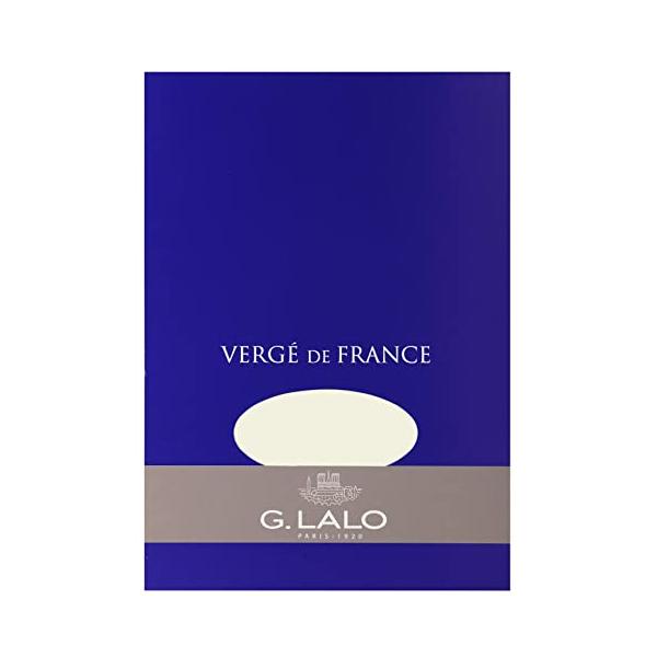 G.Lalo ヴェルジェ・ド・フランス 便箋 A5 50枚入り 紙重量 100g/* ホワイト gl11400文房具・オフィス用品/封筒・はがき・レター用品/便せん