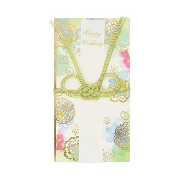 ぱっと花が咲いたような華やかなご祝儀袋水彩のふんわりとした色と金色の箔が優しい雰囲気お祝いの気持ちを伝える一筆箋付き サイズ 180*95mm 材質 紙  付属品 一筆箋1枚 短冊3枚文房具・オフィス用品:のし・冠婚葬祭用品:祝儀袋