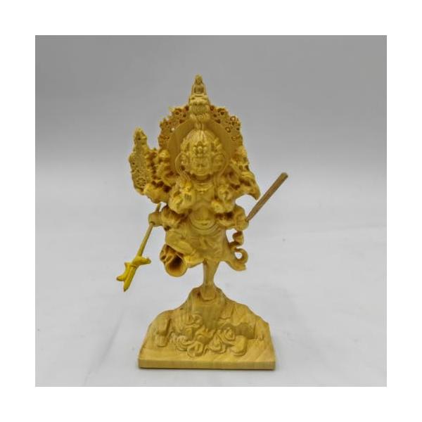 製品材質：ツゲ 柘植 / 製品サイズ：高さ：7.2cm 巾：3.4cm 奥行：1.5cm /専用の化粧箱にお納めしてお届けいたします。金剛夜叉が心の不浄を食い尽くすのに対し、烏枢沙摩明王は身の不浄、物の不浄を食い尽くす。不浄を清浄に転じる徳...