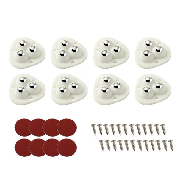 360度回転設計＆スペース節約 テープ式キャスターはビーズのデザインなので、360度方向に移動できます。ビーズはスチール材質で、ノイズなしでスムーズに移動できる等より多くの利点があります。粘着テープ式キャスターは「高さに制限がある場所」「奥...