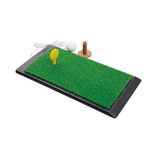 いつもの素振りをレベルアップさせるダイヤゴルフのショット練習用マットひも付きボールでドライバー、アイアンの方向性が確認できます。スペアボールを取り替えれば長く愛用できます。生産国:日本横:約420mm * 縦:225mm素材:[本体]合成ゴ...