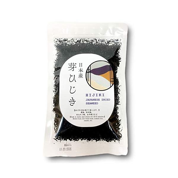 お弁当やご飯のお供で人気のひじきです。 日本産の厳選された美味しい芽ひじきです。主に鹿児島県、長崎県産、徳島県産のものを使用しております。水に戻すと約８*１０倍にもどります。煮物、炊込みご飯、自家製ふりかけなどでご使用ください。商品名：日本...