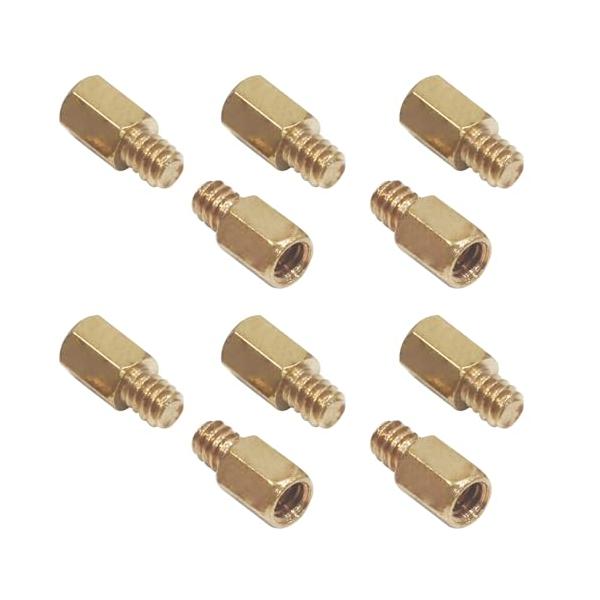 マザーボードを筐体に固定するための六角オスメスネジです。マザーボード取り付けにはM3ミリネジをご用意下さい。製品サイズ 全長10*4.5mm製品内容 マザーボード取付用スペーサーねじ*10個保証期間 お届け日より1ヶ月パソコン・周辺機器/P...