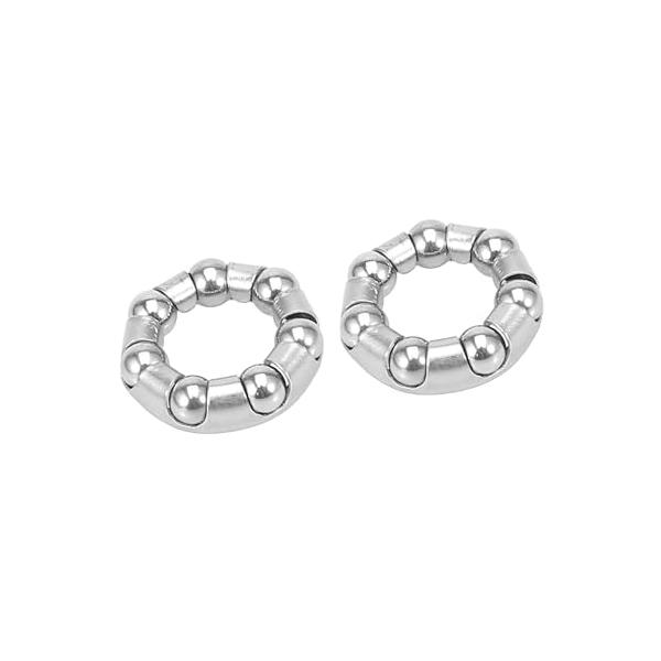 素材  このボールベアリングリテーナーはステンレス鋼製で、耐久性があり強度が高いです。 寸法 外径: 25mm; 内径: 13.8mm。パッケージに含まれるもの: 自転車用ボールベアリング2個。 特徴 このボールベアリングリテーナーは7つの...