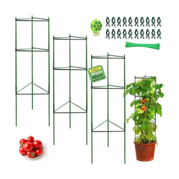 誘引支柱  植物を支え、まっすぐにそして健康的に成長し、悪天候時にそれらを保護し、強い茎が互いに曲がったり絡まったりするのを防ぎ、保護します。 自由に調節可能 高さは調節可能で、植物の成長時期によって適切に一層、二層、三層に変更することがで...