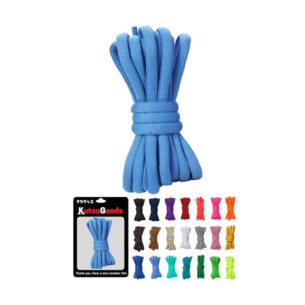 色：UNCブルーサイズ：120 スニーカーグッズ　KutsuGoods  オーバルシューレース。 120cm、140cmの2種類から選択できます。幅が0.9mm、楕円形仕様。スニーカーヘッズ必見アイテムです。  純正に近い  違和感なく交換...