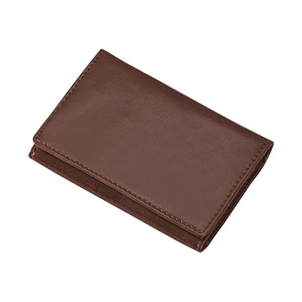 便利なメモホルダー付きの名刺入れ  カラー ブラウン サイズ 幅106*高さ68*奥行18mm  素材 合皮(PU)  カード収納枚数 30枚文房具・オフィス用品:事務用品:机上用品・文具収納:名刺ケース・整理箱