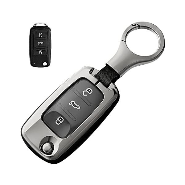 セット内容：フォルクスワーゲン専用キーケース*1 (2)キーホルダー*1。本商品はキーカバーのみの販売となります、純正キーは付属しておりません。 適応車種：フォルクスワーゲン パサート B5 B6 シュコダ ラビーダ ゴルフ 4 5 6 ジ...