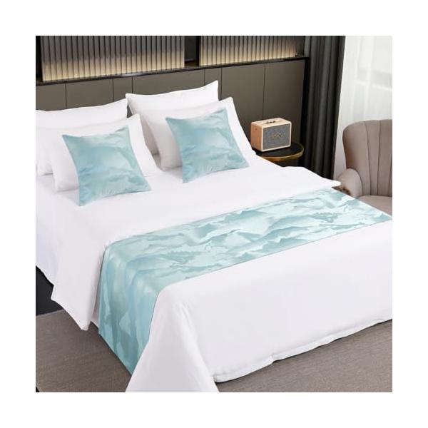 パッケージ: 1 x ベッドランナー (枕カバーなし)高品質の生地を使用： 肌に優しく、ソフトで快適、通気性と耐久性に優れています30*以下の水なら洗濯機で洗えますホーム＆キッチン/寝具/寝具カバー・シーツ