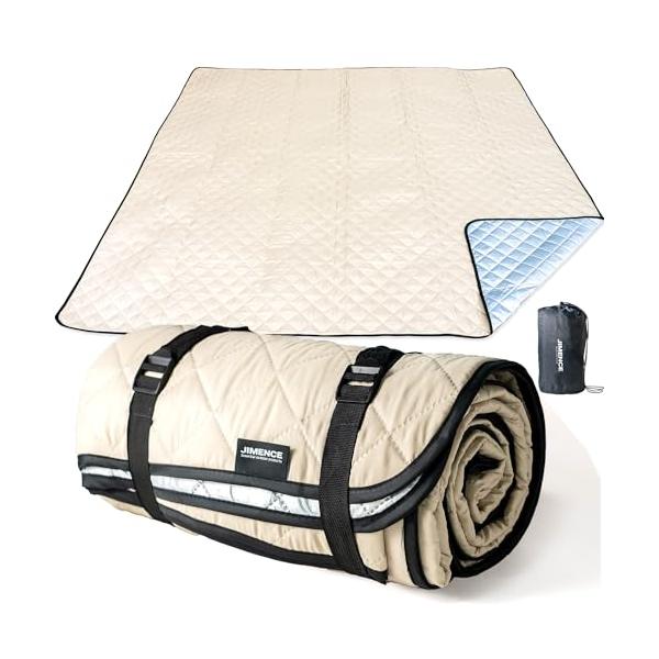 サイズ 展開時：200*200cm 3*5人用 *収納時：直径18*36cm 1.0kg  軽量コンパクト かたいスポンジではなく中綿クッションなので簡単に折り畳めます。付属のコンプレッションベルトで締めて収納袋に入れれば持ち運びも簡単です...