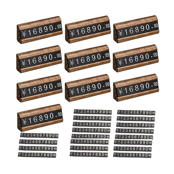 *** セット内容 ：プライス数字プレート  *・1・2・3・4・5・6・7・8・9・0・00)12種類 x 20枚、木製プライスカード設置台 * 10個*** お洒落なプライスカード ：黒いプライスキューブの中で数字がよく映えるよう設計さ...