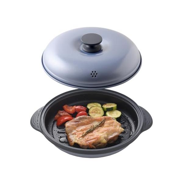 サイズ:幅28*奥行23*高さ8.4cm / 本体重量:550g電子レンジでフライパン調理のような仕上がりにレシピブック30品付ノンスティックコーティングで油汚れも簡単に落ちる容量:約850mL、耐熱温度:約250度ホーム&amp;キッチン...