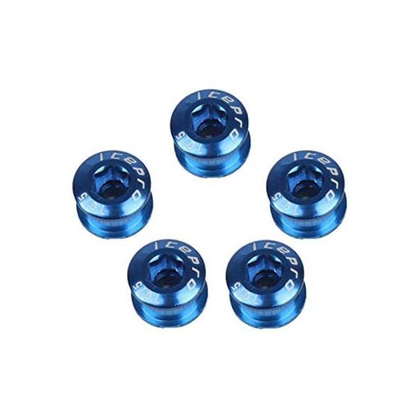 適合シングルチェーンリング/チェーンホイールを使用ダブルギア用ボルト：M8*6mm。参考重量:1.5g素材: 7075 T6 CNC合金, 高性能, 耐腐食性, 軽量, 高強度及び耐久性はボルトを取り付けるために5＃内側六角スパナを使用しま...