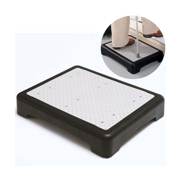 素材：玄関のペダルはポリプロピレン製で、軽量で持ち運びに便利で、12の排水穴を備えています。室内の屋外でも使えますサイズ：玄関台本体幅50*深さ40*高さ9 cm、高度人体力学設計、老人階段、車、階段、楽で便利です滑り止め：玄関踏み台 板の...