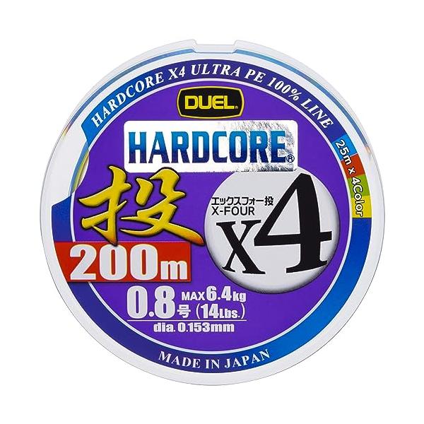 素材:PE/全長:200m/0.8号標準直線強力: 6.4kg25m4色 12.5m毎・黒マーキング原産国:日本MAX(Lbs):14AVE(Kg):4スポーツ＆アウトドア:釣り:ライン:PEライン