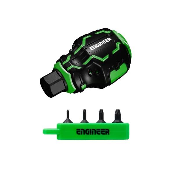 STUBBYドライヴ(DZ-90)と潰れた六角穴付ボルトを叩かず外せるネジモグラ極短4本組(DBZ-302)のセット。全長63.5mmで、狭い場所での作業に便利なコンパクトボディ。従来のボールグリップよりも力を込めやすいフラットグリップ。対...