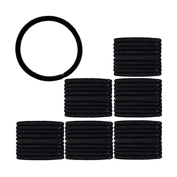 へアゴム リングゴム 内径 5cm 太さ4mm 黒色 60点セット文房具・オフィス用品/事務用品/テープ・結束具/輪ゴム