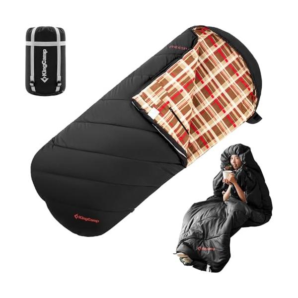 色：グリーン 寝袋 封筒型 展開サイズ：約(190*30)*100cm。収納サイズ：約44*25*18cm。快適温度範囲：0*5*。極限耐寒温度：-15*。オールシーズン対応。裏生地：綿フランネル。中綿：中空綿 300g/* 。表生地：23...