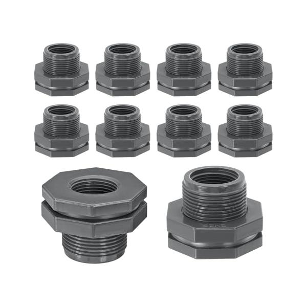 1"バルクヘッドフィッティング：女性スレッド直径 約 ：32mm / 1.26"；男性スレッド直径 逆スレッド ：45mm / 1.77"；全体サイズ：66x48mm / 2.6 x 0.71" W x L ；シリコンシールガスケットの厚さ...