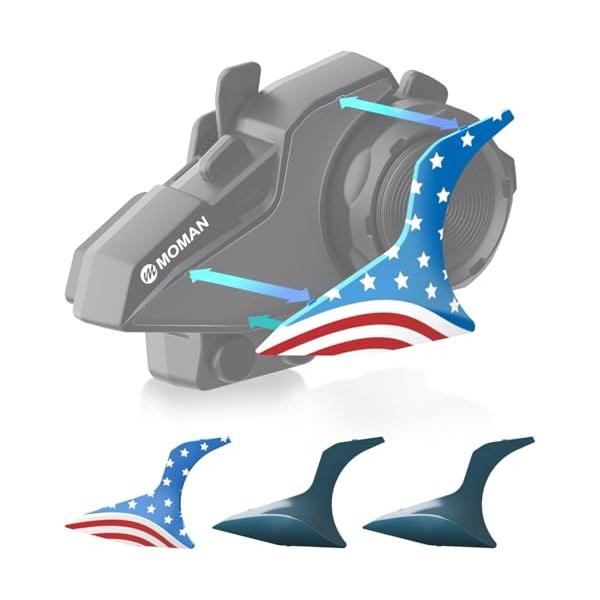 Moman H2E フェイスプレート 展開色2色(ダークグリーンx2 米国国旗柄x2) オプションパーツ Moman H2Eに適用車＆バイク/カーナビ・カーエレクトロニクス/カーオーディオアクセサリ/バイク用通信機器