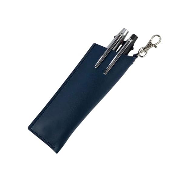 ペン先を包むペンホルダー1本差し・2本差しの2サイズ展開使いやすく便利なフック付き上質な2種類の国産素材を使用文房具・オフィス用品:事務用品:机上用品・文具収納:文具ケース・文具ホルダー:ペンケース