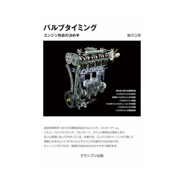 吸排気関係をつかさどる構成部品はカムシャフト、ロッカーアーム、バルブ、バルブスプリング、バルブシート、タペット隙間など数多くあり、互いに関連しあって作用している。本書では、エンジンのチューニングに関して重要となる、カムシャフトやバルブタイミ...