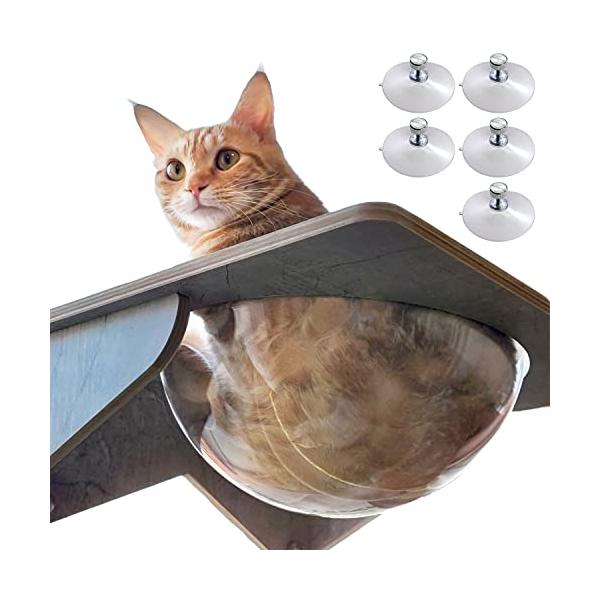 *  POOKIE プーキー の包み込まれるような半球面ハンモック  透明の半球面型のボウルを木製枠に乗せるタイプのスケルトンハンモック。丸まって寝るのが好きなねこちゃんにピッタリ。飼い主さんは、ねこちゃんが丸まって寝ている様子を下から眺め...