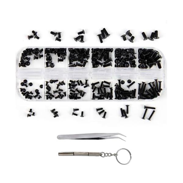 1.サイズ：M2、M2.5、M3。12種類合計240本入り。2.素材：高品質の鋼で作られており、優れたさび止め性と優れた耐酸化性を備え、長期間の使用を保証します。3.十字トラスネジ：均一な力、ロックが簡単、滑りにくい、より便利で使いやすい。...