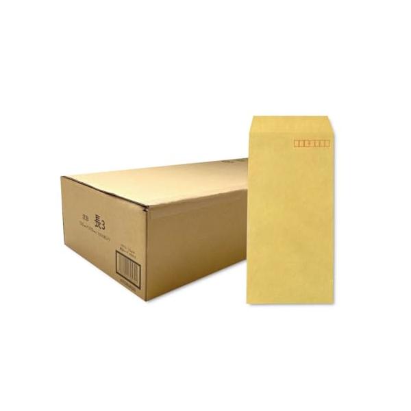 120mm*235mm長形3号入数：1,000枚クラフト封筒郵便枠付き・サイド貼り文房具・オフィス用品/封筒・はがき・レター用品/封筒/ビジネス封筒