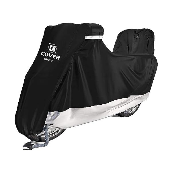 １． 超撥水420D厚手オクスフォード＆綿付け生地 バイクカバーの上部は高級な420D厚手オクスフォード素材を採用して、マフラー部分は綿付けオックス素材を採用しております。このバイクカバーの重量 1750g は普通の300Dよりもっと丈夫で...