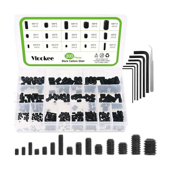 六角穴付止めネジ セット パッケージ詳細 イモネジ M2.5 4/5 、イモネジ M3 3/4/10 、イモネジ M4 4/6/8 、イモネジ M5 5/8/10 、イモネジ M6 6/10 、イモネジ M8 8/12 各モデルの製品数は2...