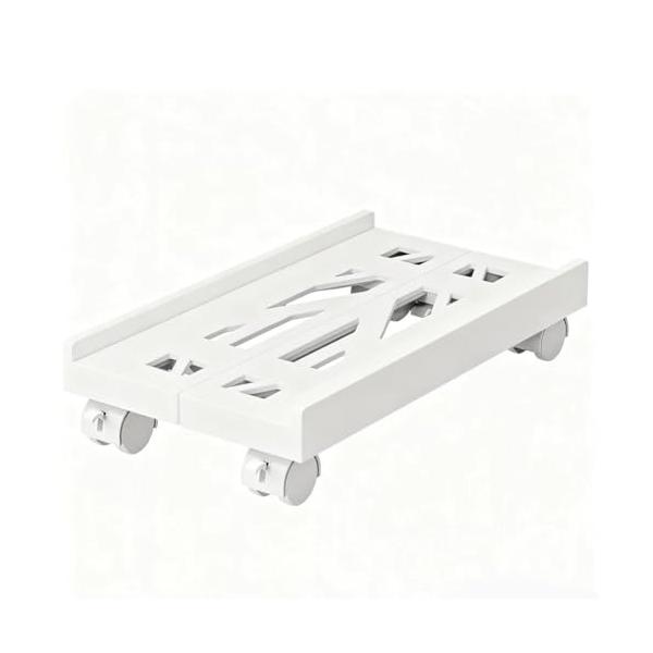 放熱性?耐久性強い  CPUスタンドの下部に中空の設計では、空気の循環を良 くし 、 コンピュータの放熱を促すことで放熱効果を得ることができます。  キャスター2輪にストッパー付き  ストッパー付きのキャスターを備えているので 楽に引き出し...