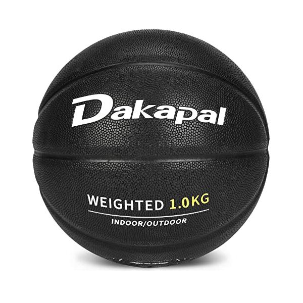 商品サイズ・重さ  Dakapal バスケットボールの重さ：1.0kg；直径：24.6CM；周囲：75-76CMです。 抜群な滑り止め効果  ヘビーウエイトバスケットボールは厳選したPU素材を採用して作られており、摩擦力が強くて、滑り止め効...
