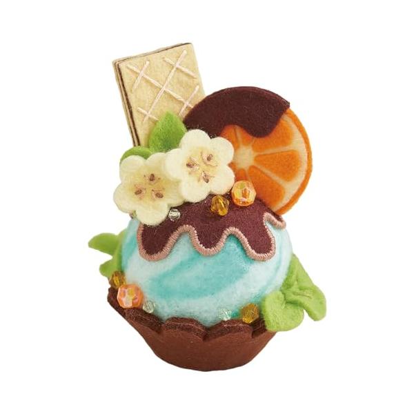 サイズ : 直径7*高さ9.5cm・セット内容 : 型抜き済フェルト、羊毛、厚紙、刺しゅう糸、ビーズ、説明書デザイン : オランジェット用意するもの : はさみ、縫い針、刺しゅう針、定規、手芸用接着剤、カラーマーカー (イエロー) 、つまよ...