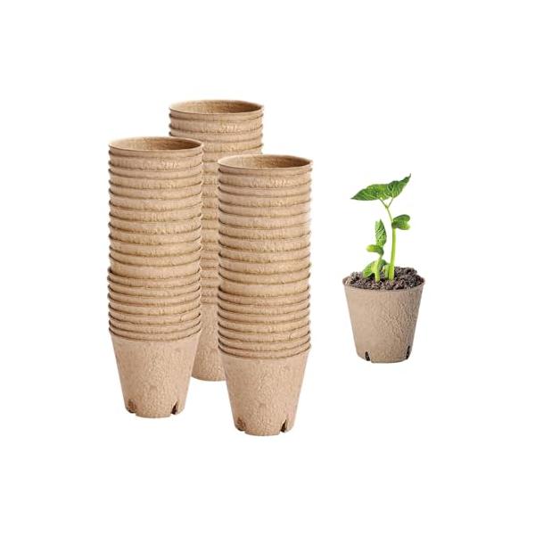 素材：パルプ。 サイズ：8x5*7.5cm。梱包：50/100個 分解性 環境にやさしく、分解性のあるパルプです。移植時に袋を開ける必要がなく、直接移植できます。 幅広い用途 果物、野菜、花などの栽培に幅広く使用されています。 パルプ素材 ...