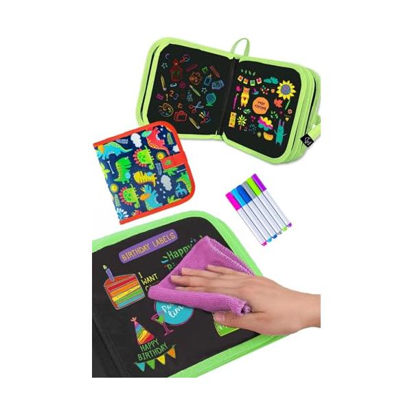 * 何度でも描きなおせるお絵描きブック 水性ペンで何度でも絵をかいて簡単に消せ描きなおせるお絵描きブックです。ページは10ページあるのでたくさん絵を描くことが出来ます。* 水で簡単に消せちゃう 描いた絵は水で簡単に消せるので、ウェットティッ...