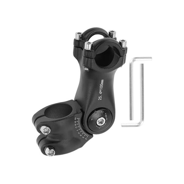 仕様 コラム径：25.4mm、クランプ径：28.6mm、ステム長さ：100mm 素材 高強度のアルミ合金を使用し、耐腐食性に優れ、長期間使用しても劣化しません。 取り付け簡単 構造がシンプルで、初心者でも簡単に取り付けられます。 応用 一般...