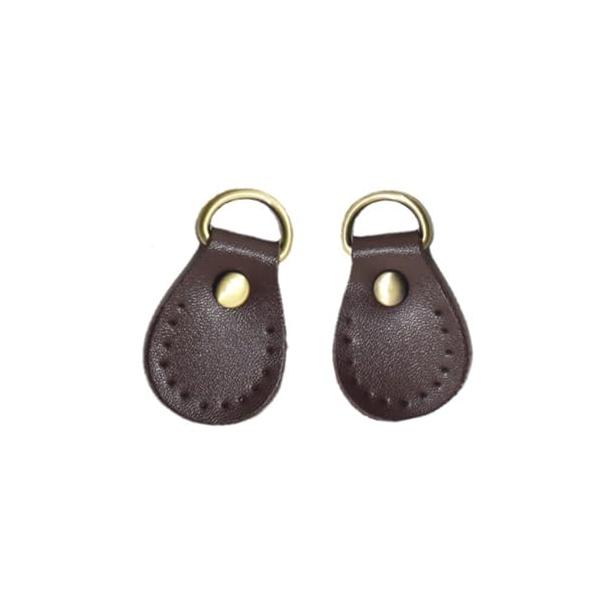 and.A 1セット 本革 アタッチメント Dカン付き 50x30* ハンドメイド バッグ用 ジョイントパーツ (コーヒー)ホビー/手芸・画材/裁縫材料/手芸用カン