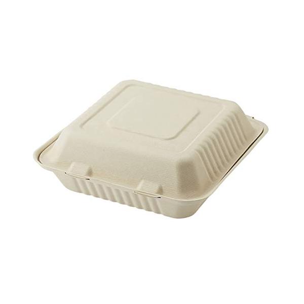 100%食物繊維なので埋めると土に還る、環境に配慮したエコ商品ホームパーティやアウトドア・行楽などで大活躍電子レンジ可 サイズ 約22.8*22.8*7.6cm 入数 20枚ホーム＆キッチン:食器・グラス・カトラリー:使い捨て食器:フードパック