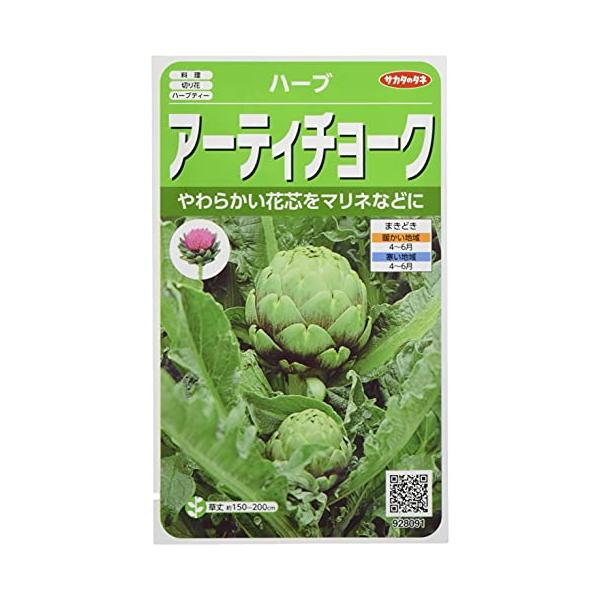 * 特長 地中海沿岸原産でアザミに似た大型のキク科の多年草で、チョウセンアザミとも呼ばれ、開花前の大きなつぼみを切りとり、肉厚の花托 花床 と総苞片の下部の肉を食べます。観賞用にもなります。* タネまき 発芽適温 地温 を確保します。ポット...