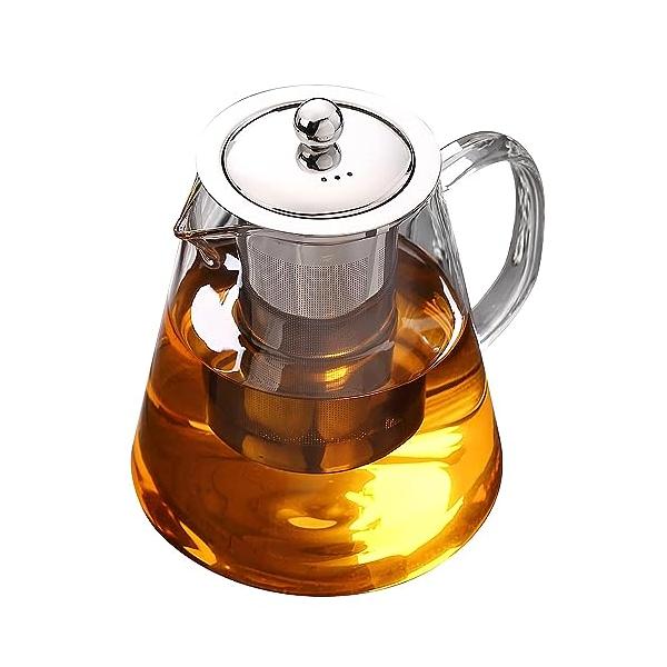 丈夫なガラスティーポット POKALOTEA ガラスティーポットは、写真よりも厚く、丈夫です。透明なガラスティーポットで、フィルターがポットの深く深くあり、お花のお茶が温水で咲きます。素敵なお茶の感触でレジャータイムを過ごすことができます。...