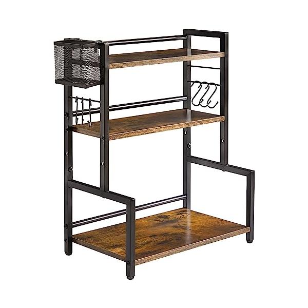 *三段式設計：香料棚は異なる大きさの瓶を収容できる。中央の棚の高さは、日常的なニーズに対応するように調節できます。カウンタースペースを最大限に広げることができます。*優雅で実用的：香料、砂糖漬け、乳液、浴室部品などを保管するのに最適です。化...