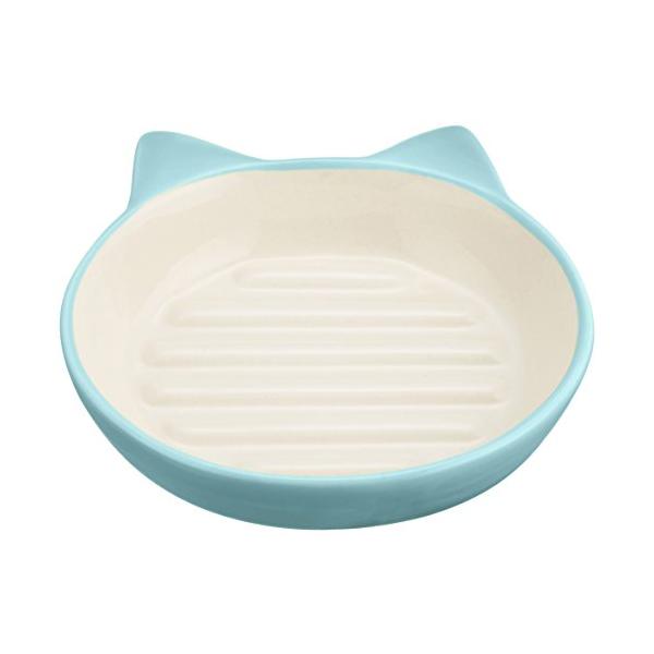 商品名：ＰＲＤ　イージーダイナーキャットディッシュ　ライトブルーブランド名：Pet rageous designs生産国：中国サイズ：高さ3cm x 幅12.5cm x 奥行11.5cm重量/容積：225gペット用品:猫:餌やり・水やり用品...