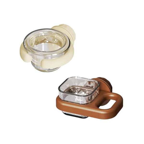 小鳥の食事と飲み水に最適な2点セット：ラウンド型とスクエア型の鳥 餌入れ＆鳥 水入れがセットで便利 小鳥の毎日の食事管理にぴったりです。透明クリア素材で餌の残量も確認しやすく、清潔に保てます。見やすいクリアデザインで衛生的：小鳥用クリアー食...