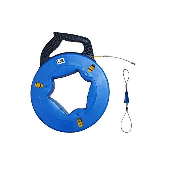 長さ30m、径が4mmのワイヤーなので細くて長い電線管でも対応可能。接続口は金属製でネジにより取り外しが可能です。取手付きなので持ち運びにも便利です。ワイヤーがコンパクトにケースに収納されているので作業がはかどります。柔軟性と適度な硬度があ...